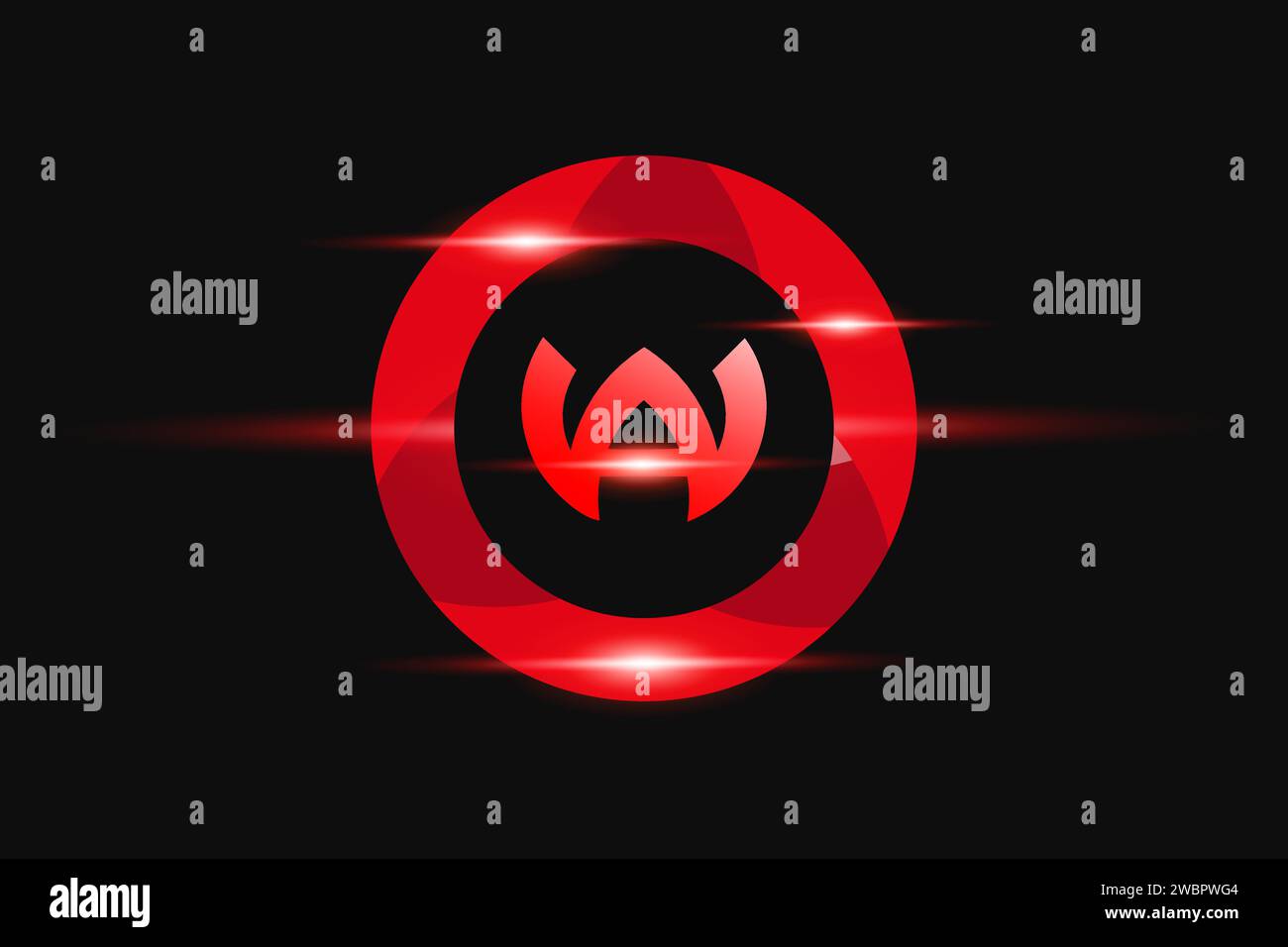AW Red logo Design. Vector logo design for business Stock Vector Image ...