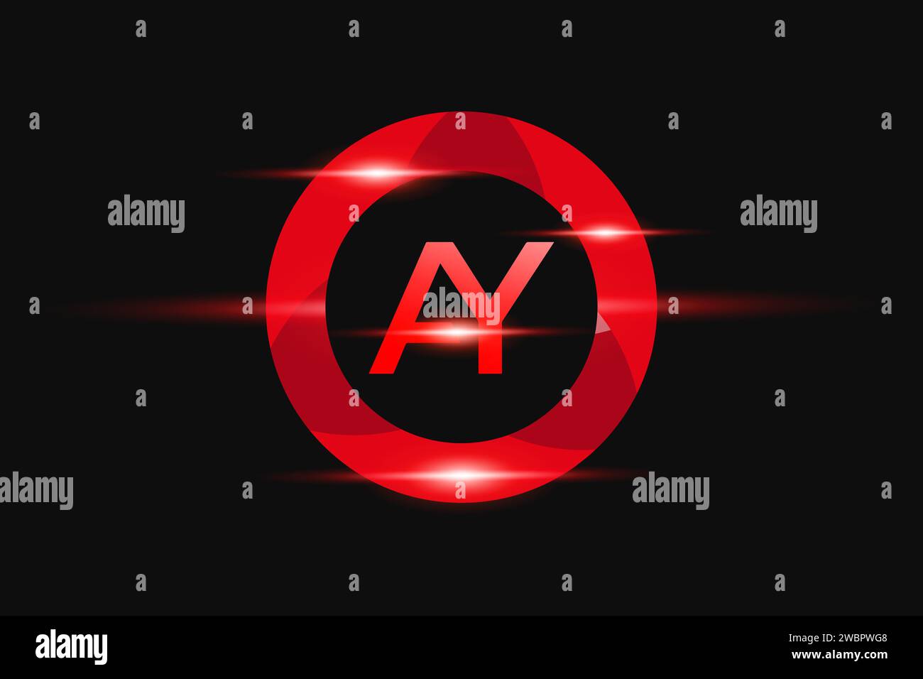 AY Red logo Design. Vector logo design for business Stock Vector Image ...