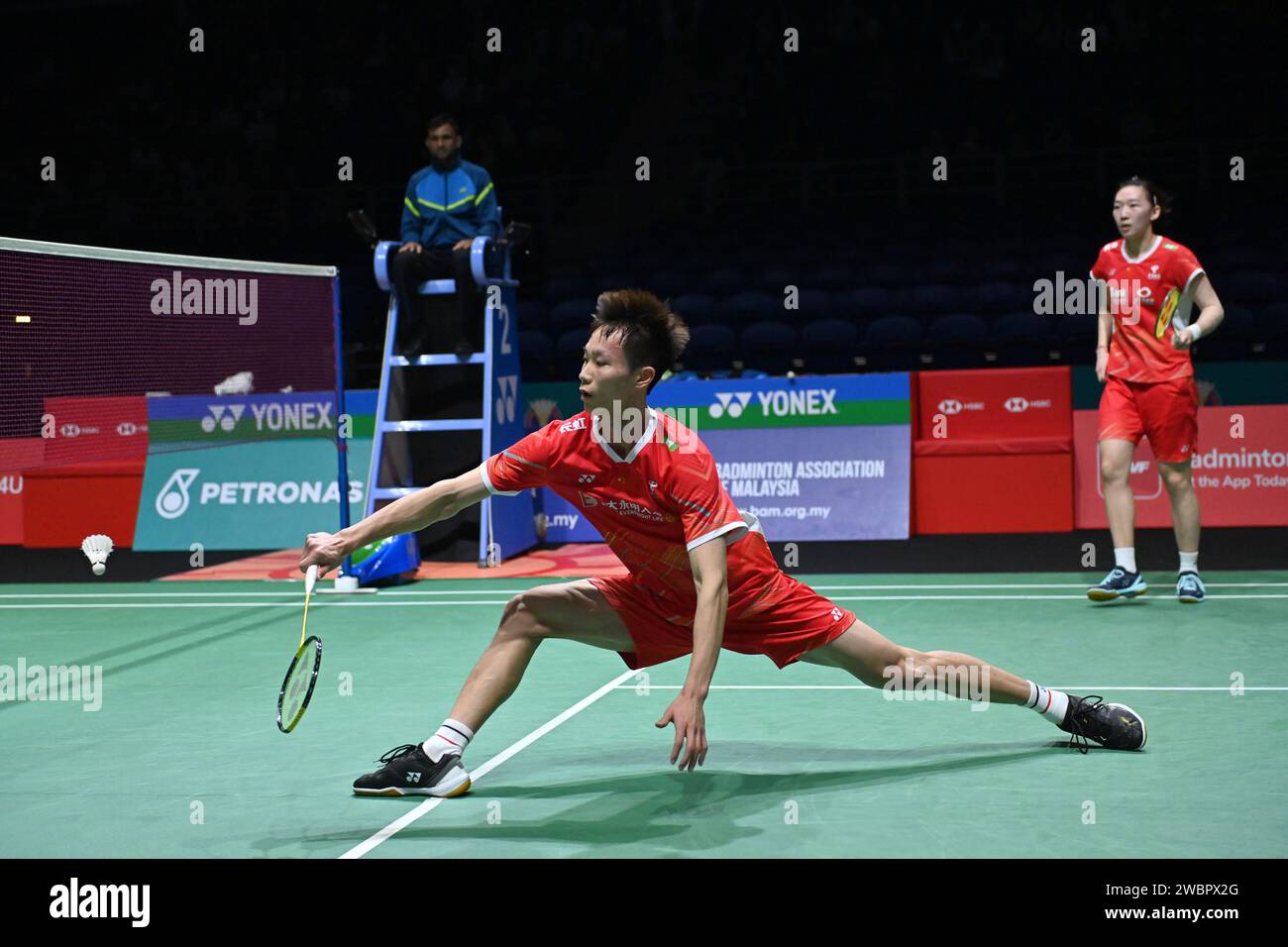 Kuala Lumpur, Malaysia. 12th Jan, 2024. Jiang Zhenbang (L)/Wei Yaxin ...