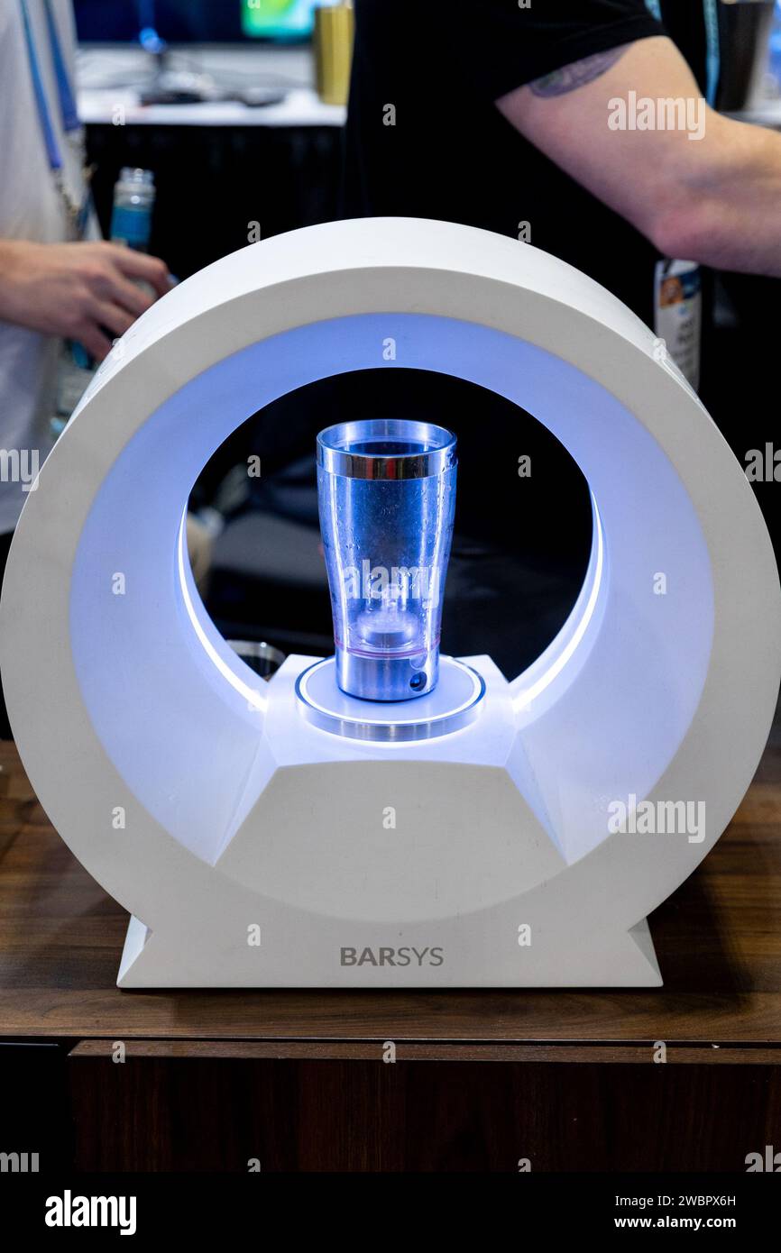 Las Vegas, USA. 10th Jan, 2024. The Barsys 360 automatic cocktail maker ...