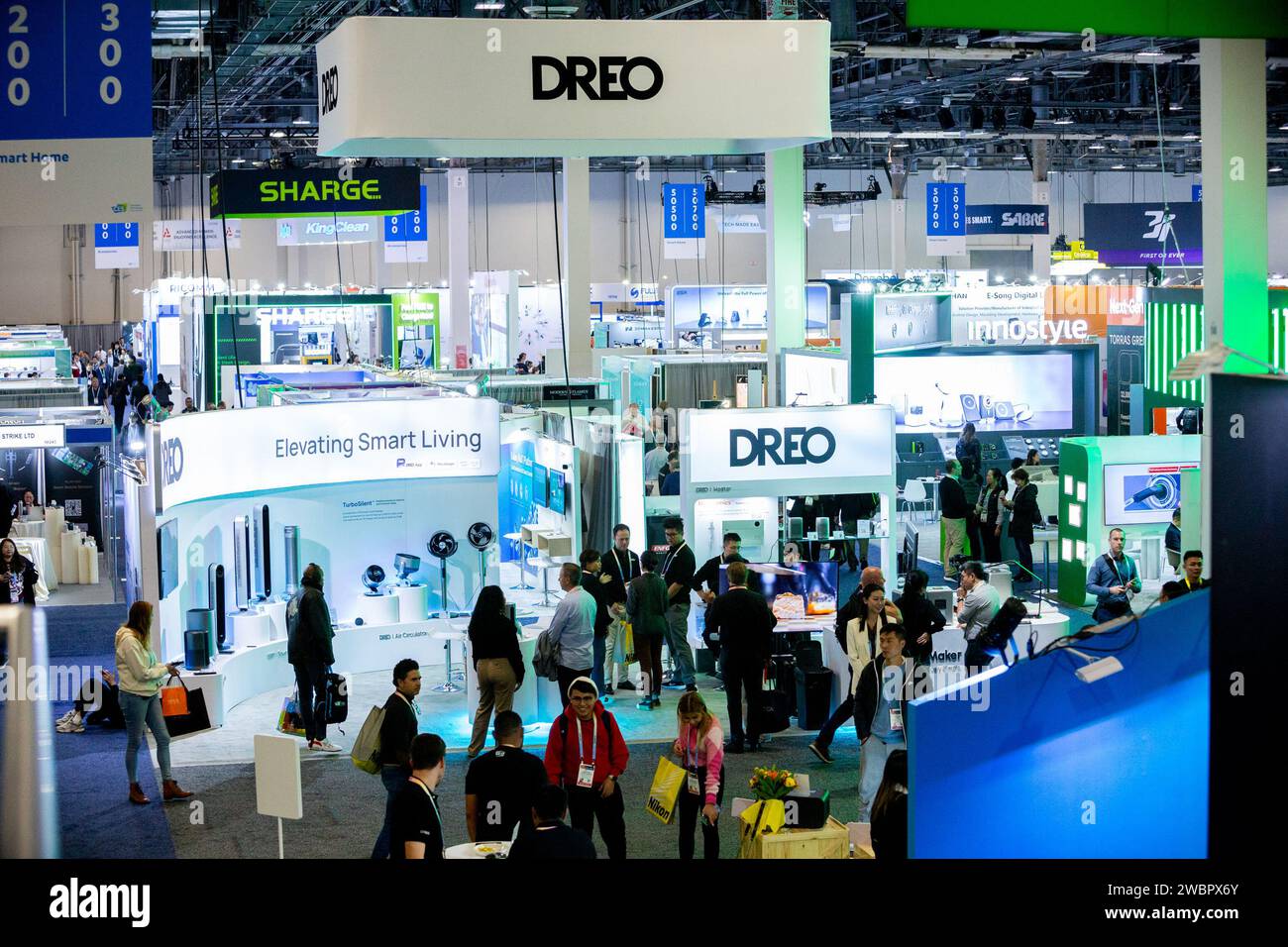 Las Vegas, USA. 10th Jan, 2024. The CES Expo Hall and Show Floor during ...
