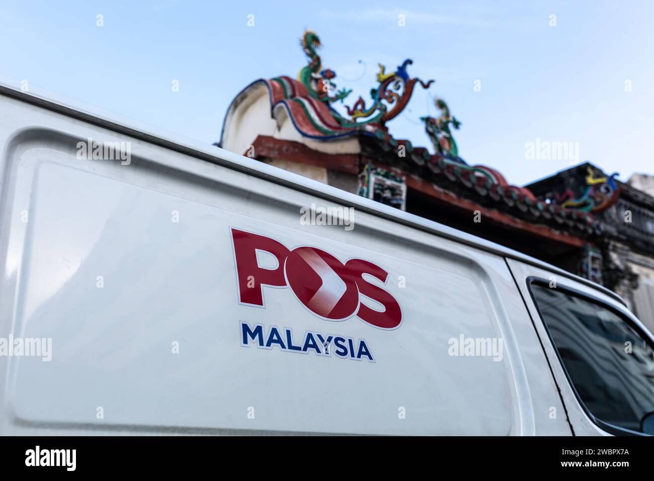 George Town, Penang, Malaysia - January 10, 2024: Malaysian Post - Pos ...