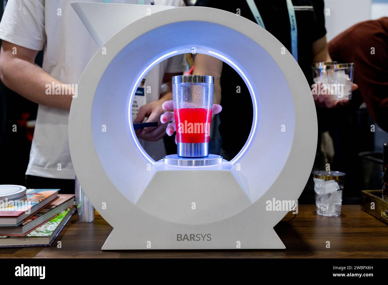 Las Vegas, USA. 10th Jan, 2024. The Barsys 360 automatic cocktail maker ...