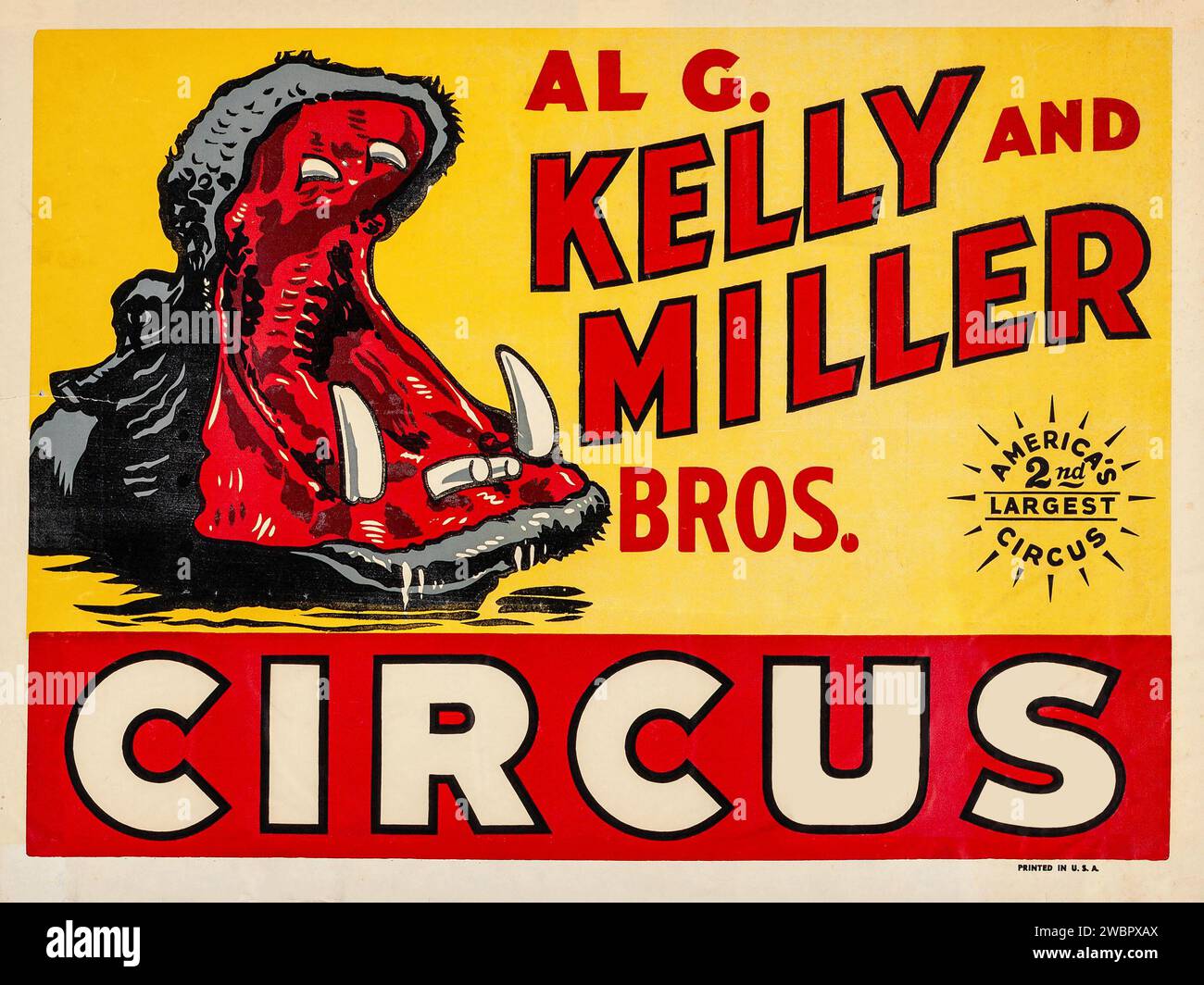 Kelly and Miller Bros. Circus poster (AI G. Kelly & Miller Bros., 1950s ...