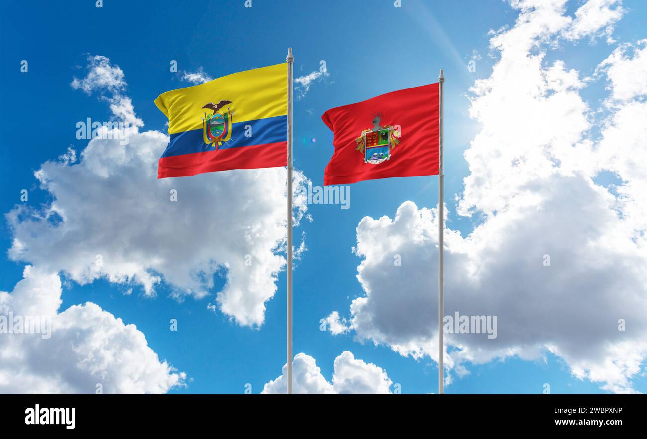 Flag of Ecuador,army republic of ecuador Stock Photo - Alamy