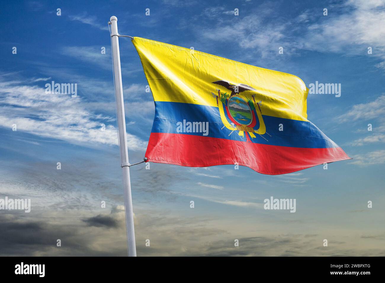 Flag of Ecuador,army republic of ecuador Stock Photo - Alamy
