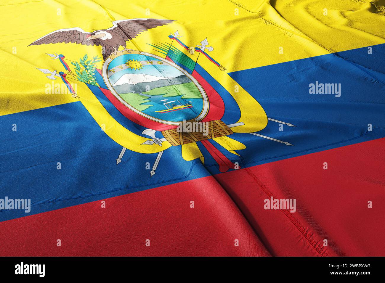 Flag of Ecuador,army republic of ecuador Stock Photo - Alamy
