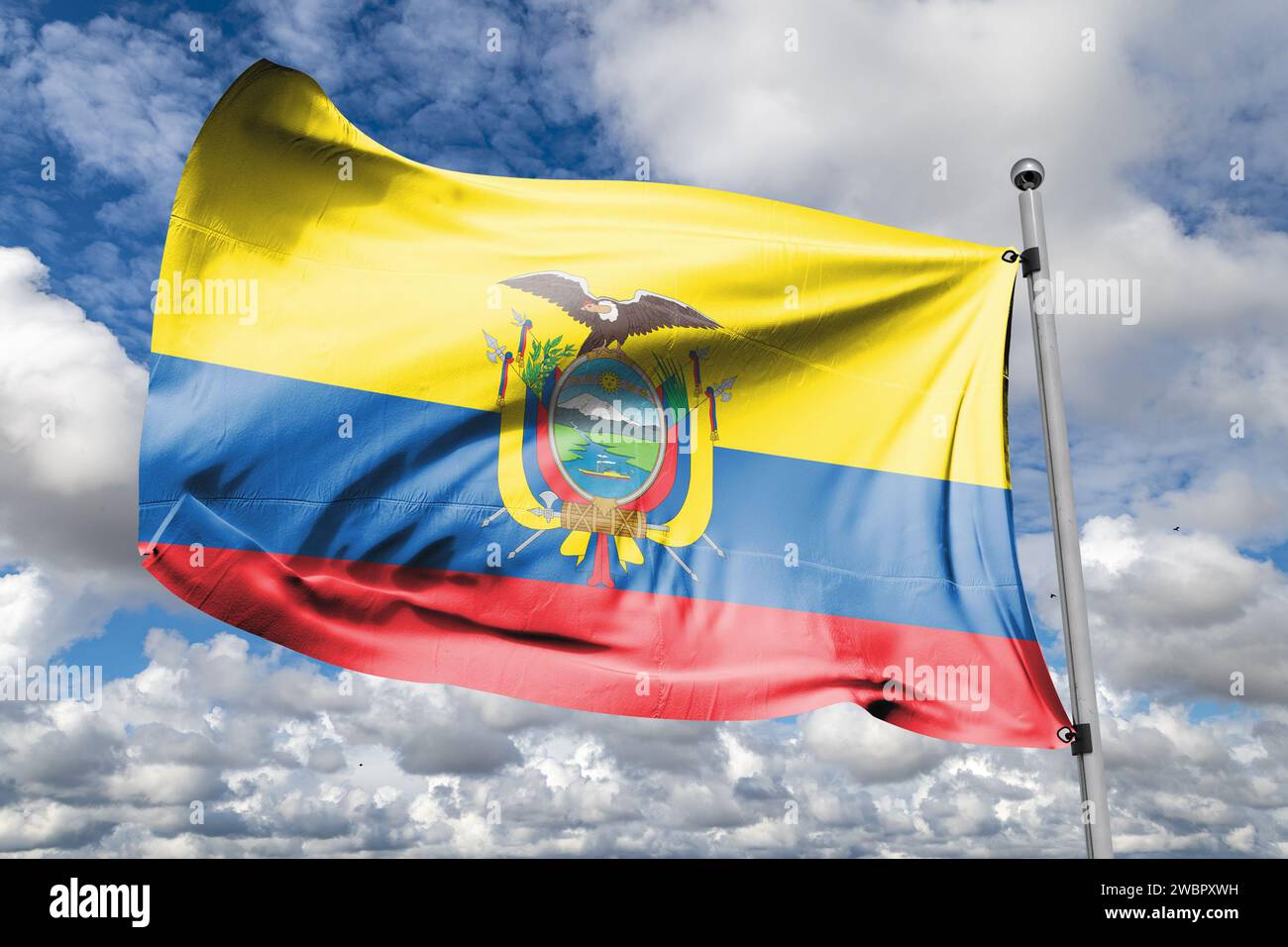Flag of Ecuador,army republic of ecuador Stock Photo - Alamy