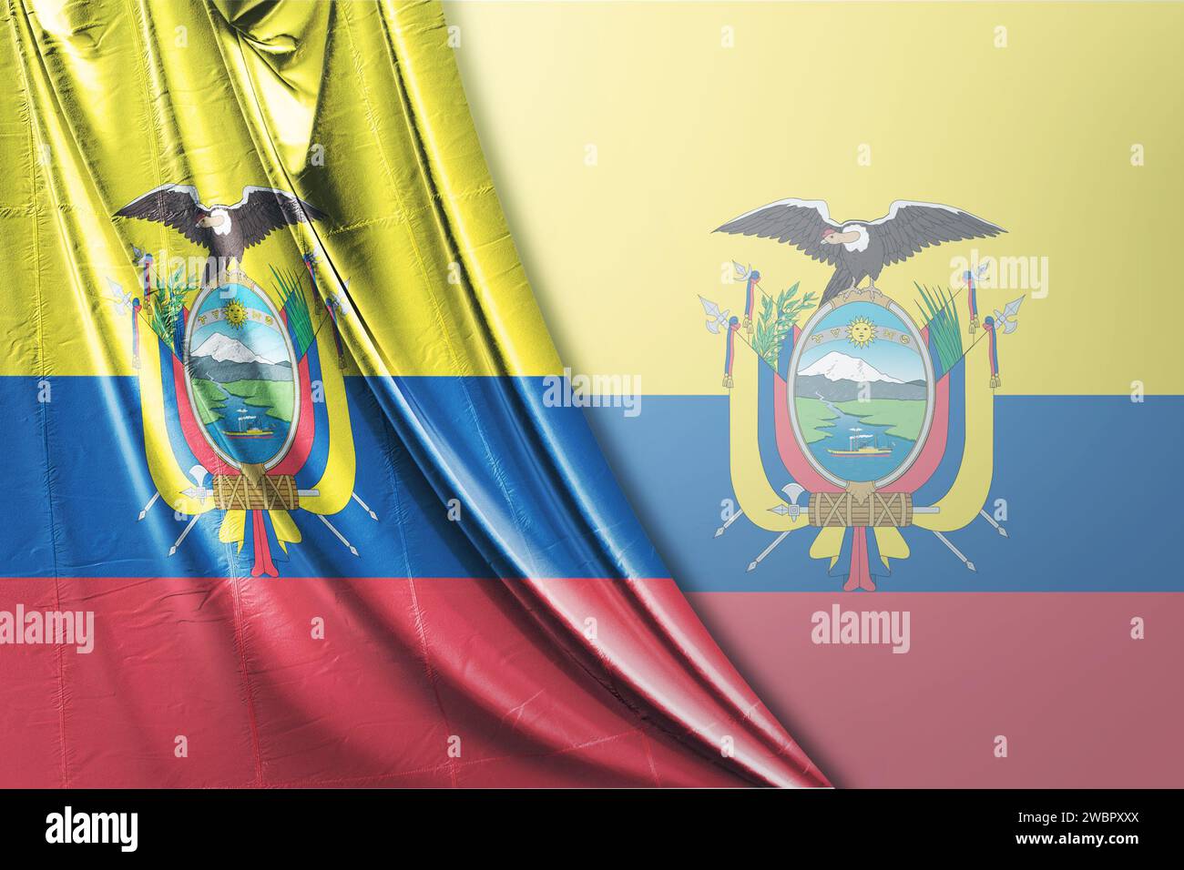 Flag of Ecuador,army republic of ecuador Stock Photo - Alamy
