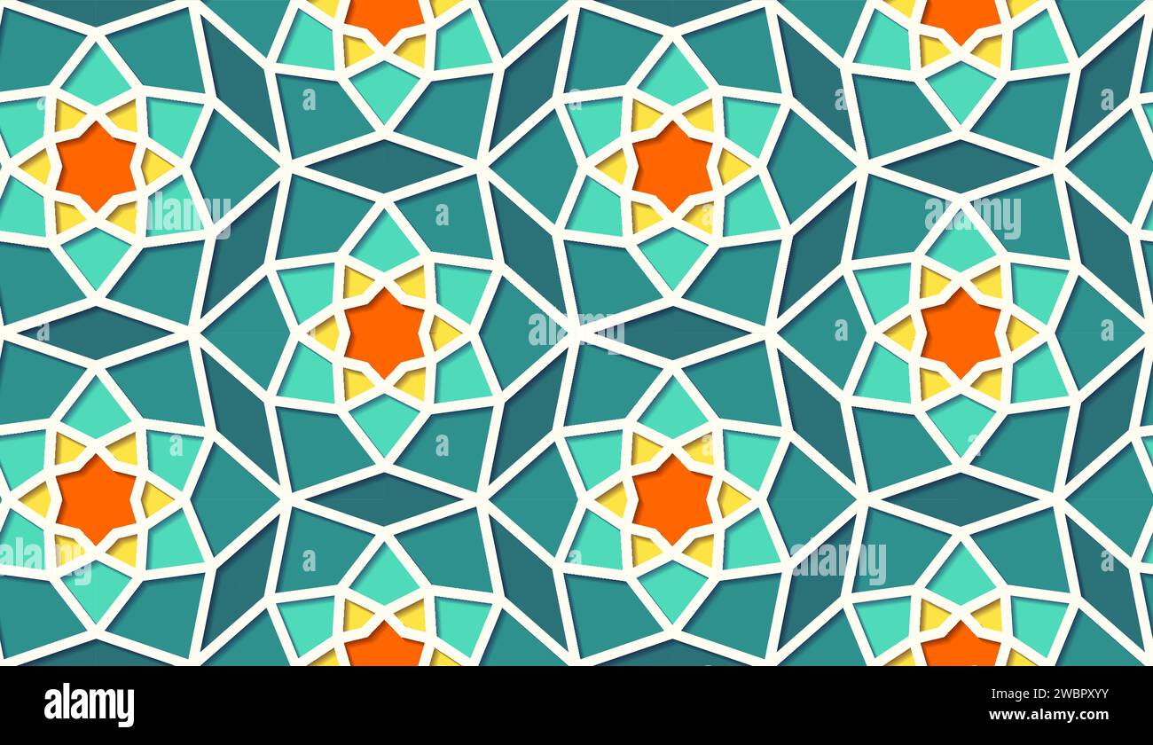 Arabic seamless girih pattern with classic islamic culture ornament ...