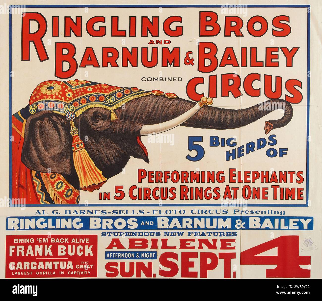 Elephant poster circus ringling hi-res stock photography and images - Alamy