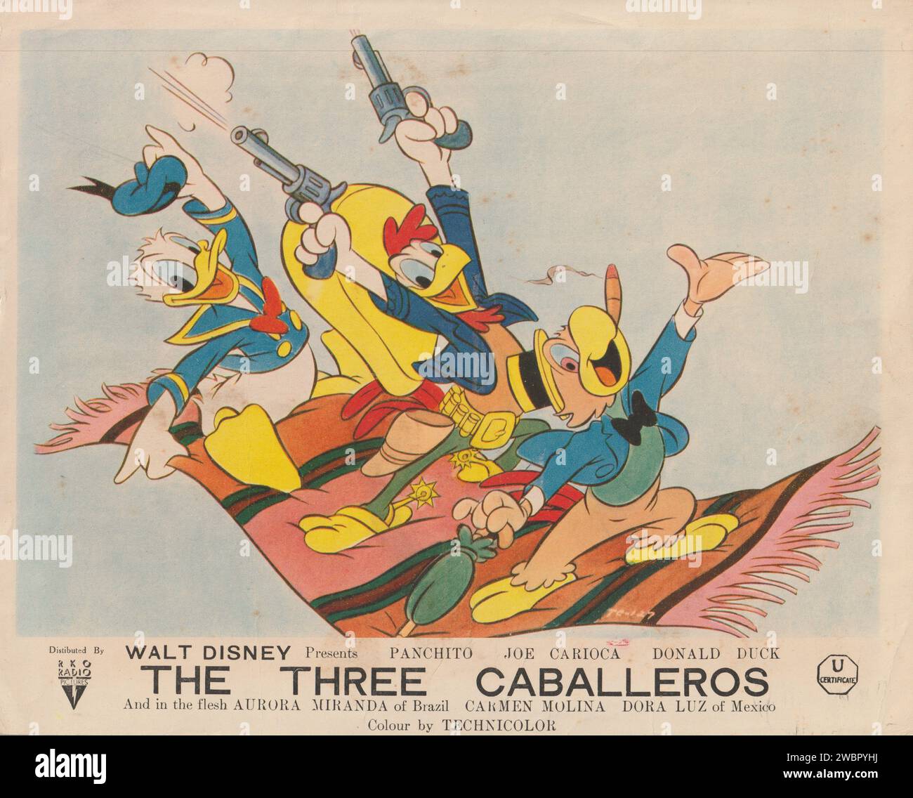 The Three Caballeros (RKO, 1945). Walt Disney Donald Duck Stock Photo ...