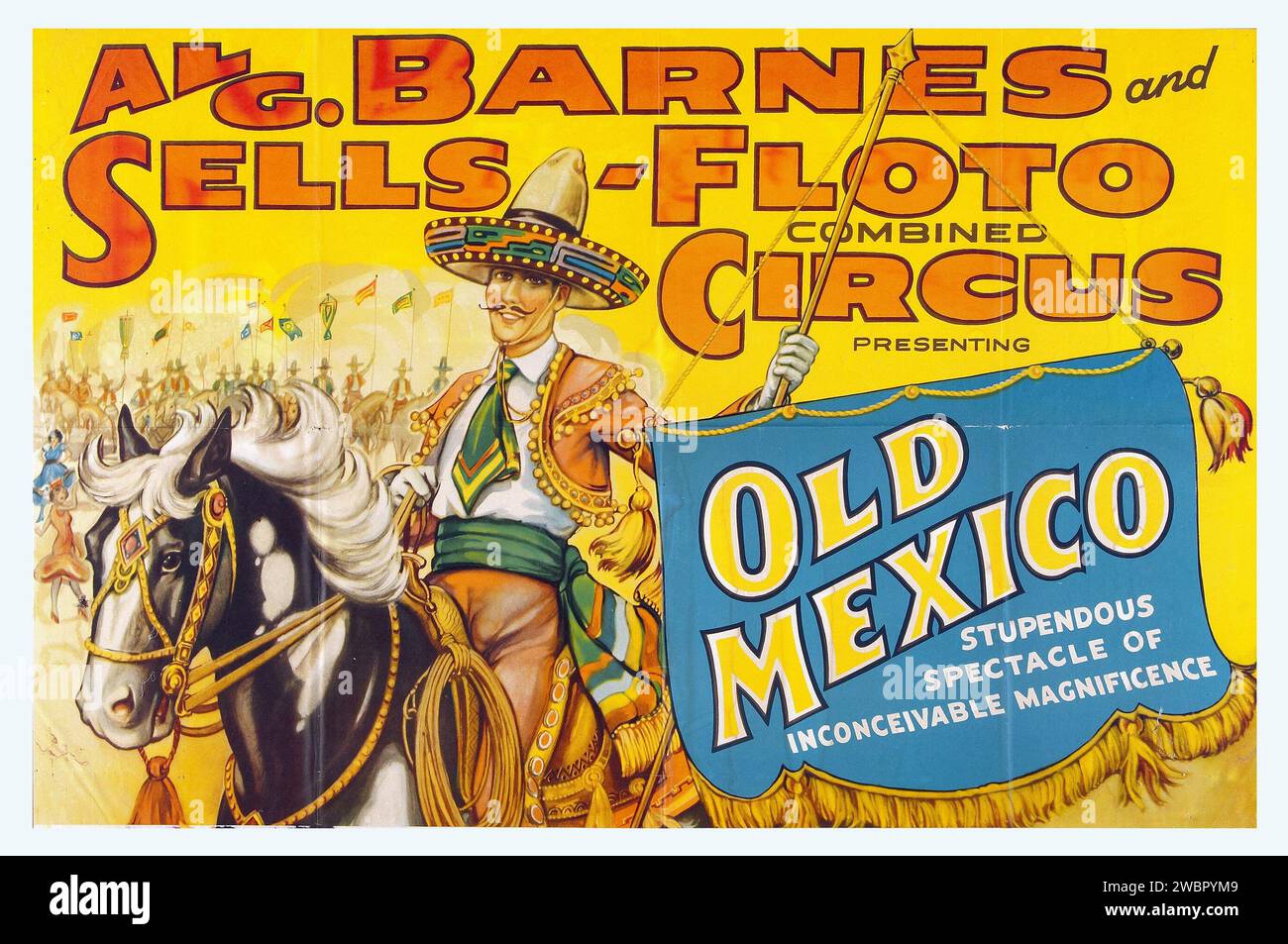 Circus Poster (Al G. Barnes and Sells-Floto, 1937). Old Mexico Stock ...
