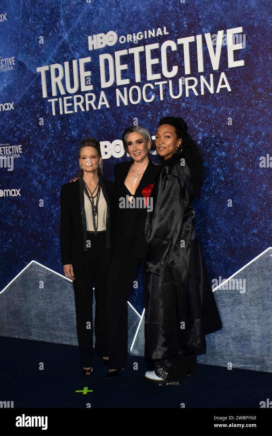 Mexico City, Mexico. 11th Jan, 2024. Jodie Foster, Issa Lopez, and Kali ...