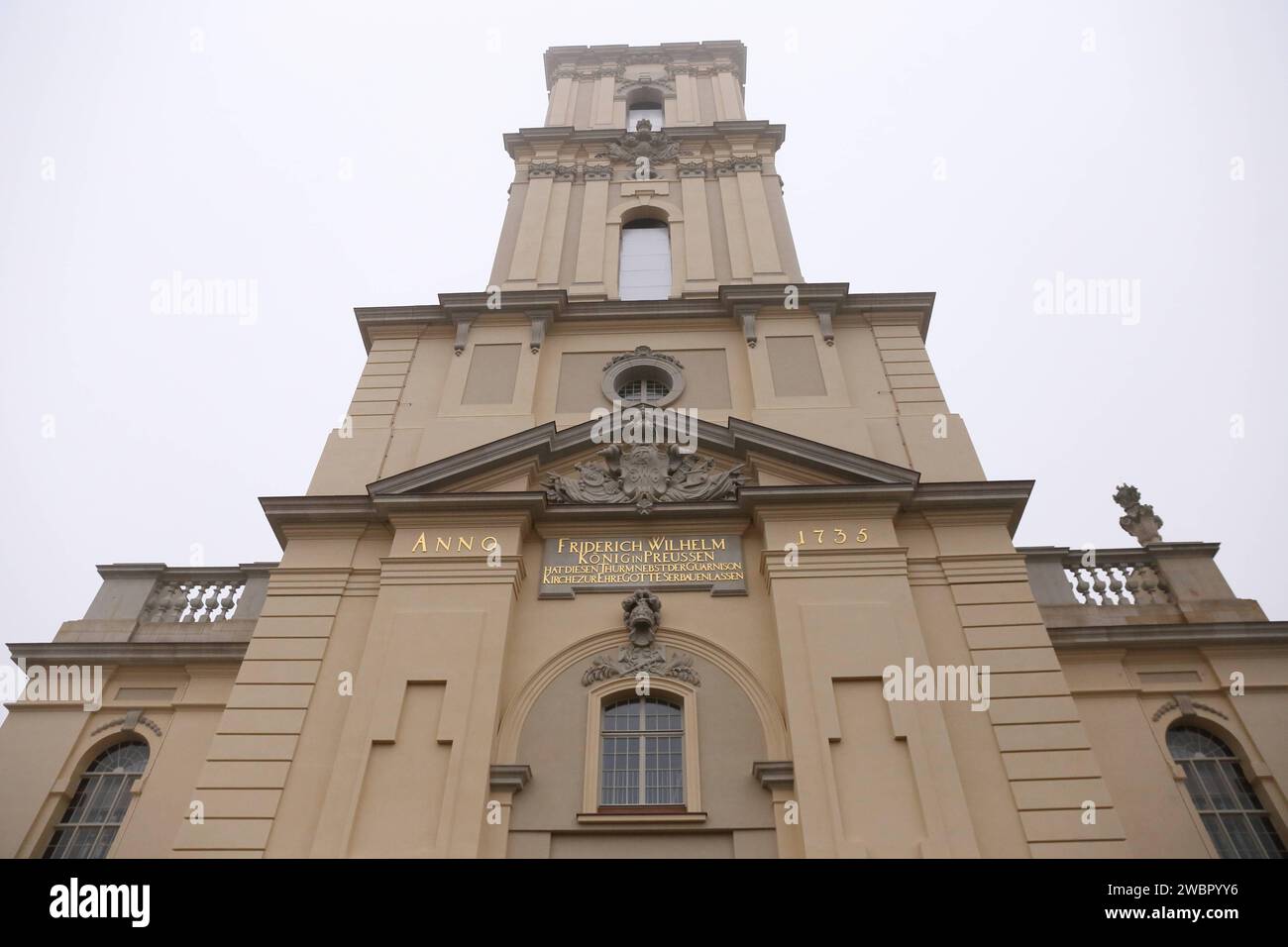 Die Baustelle für den Wiederaufbau des Turms der Garnisonkirche in ...