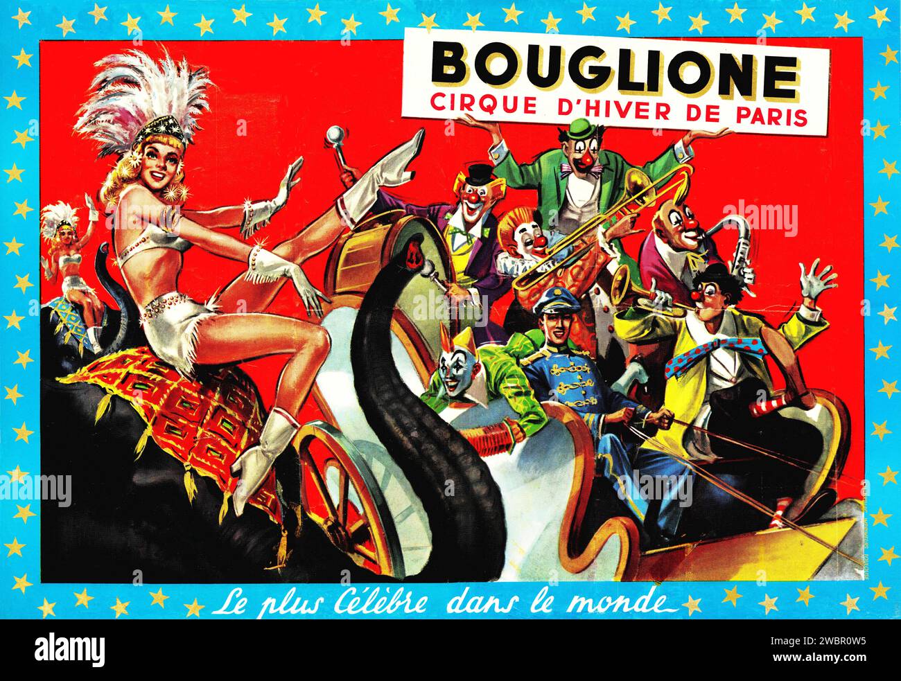 Bouglione Cirque D'Hiver de Paris - French circus poster feat clowns a ...