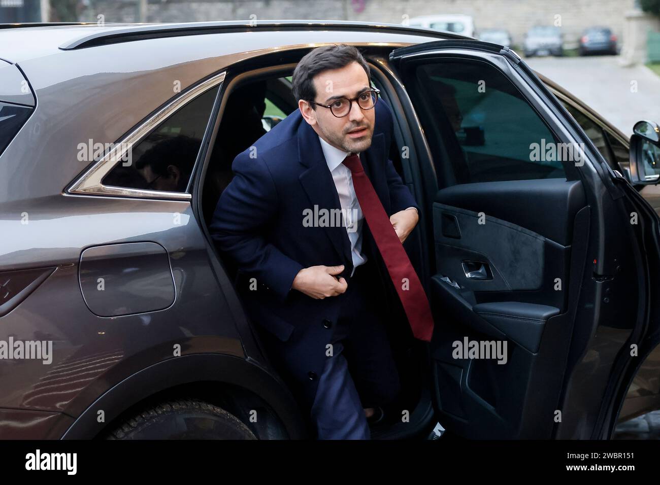 Newly appointed French Foreign Minister Stephane Sejourne arrives at ...