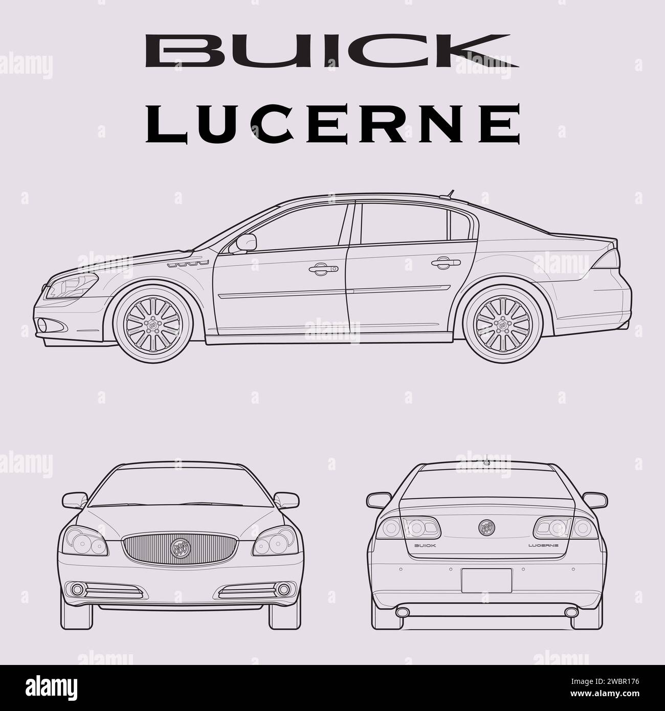 2006 Buick Lucerne car blueprint Stock Vector Image & Art - Alamy