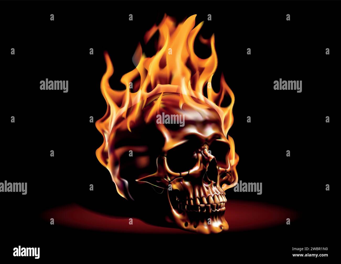 Torching skull Stock Vector Images - Alamy