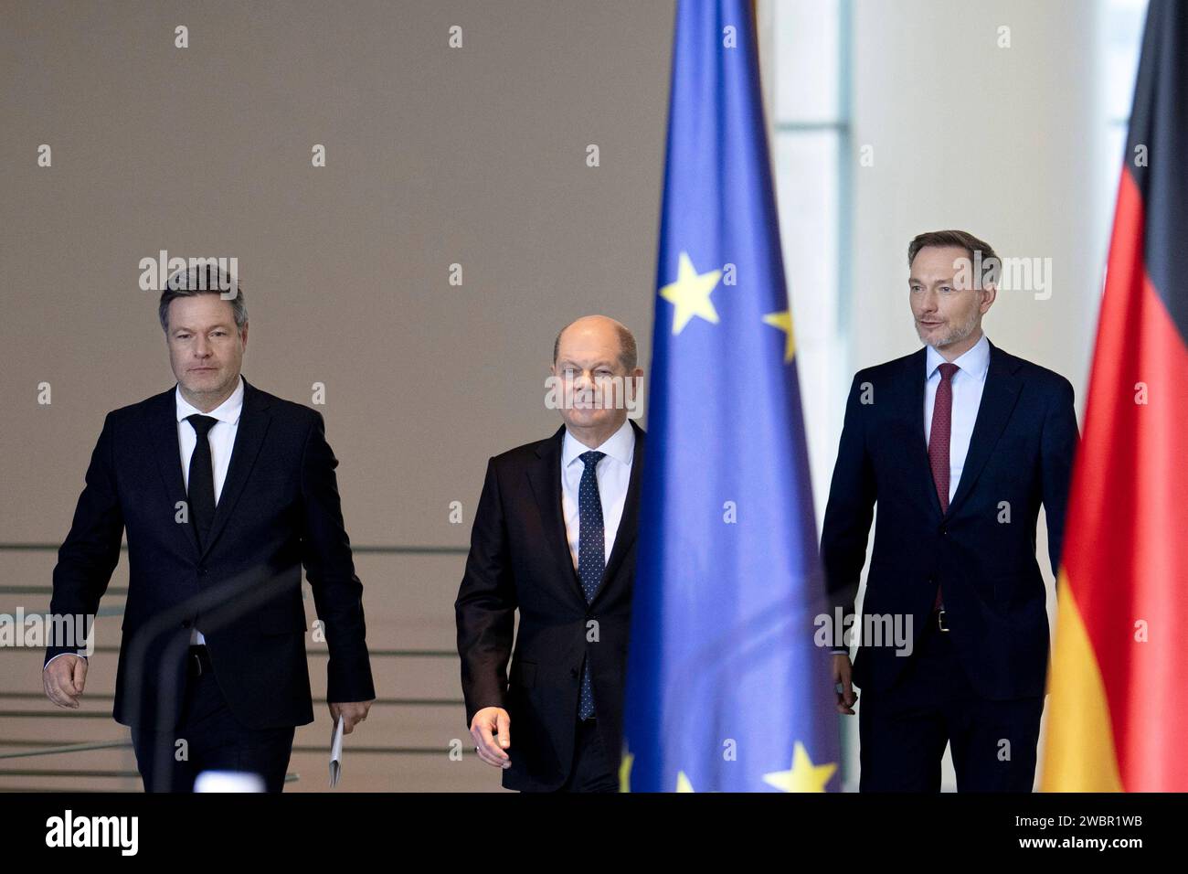 Robert Habeck, Olaf Scholz, Christian Lindner DEU, Deutschland, Germany ...