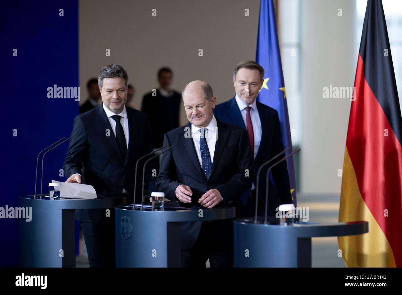 Robert Habeck, Olaf Scholz, Christian Lindner DEU, Deutschland, Germany ...