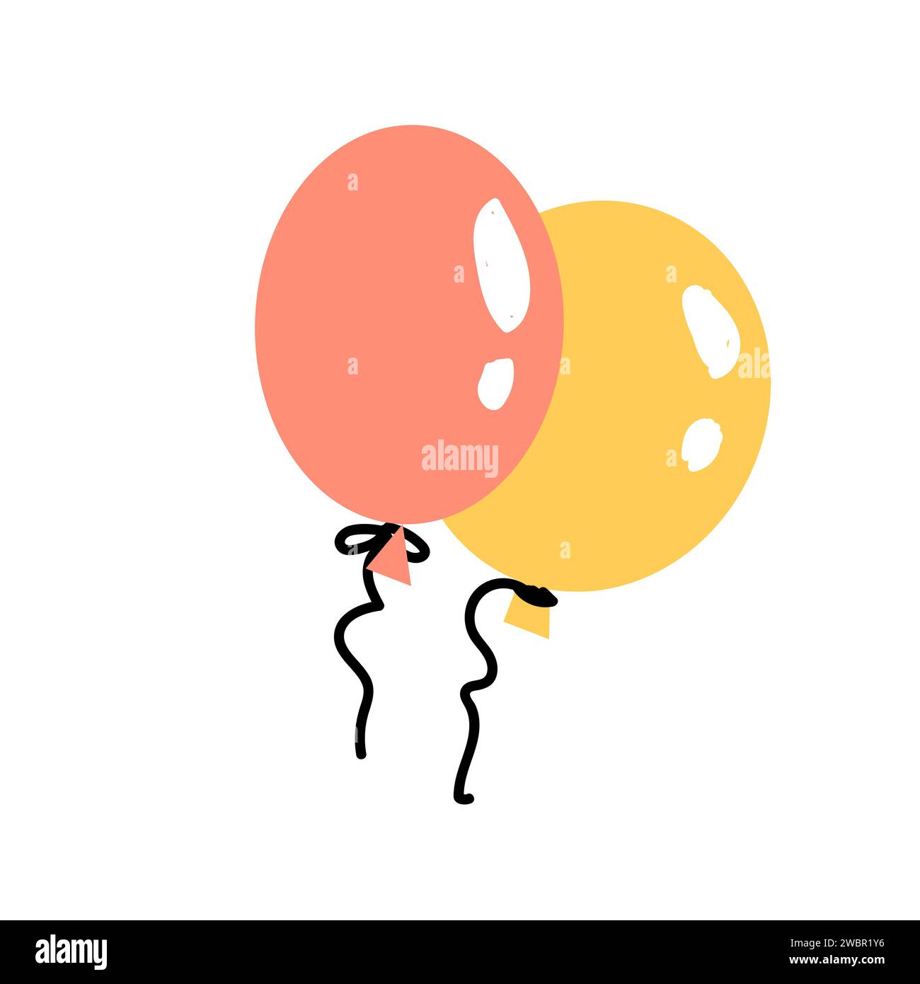 cartoon celebration baloon icons. Vector illustration can used for ...
