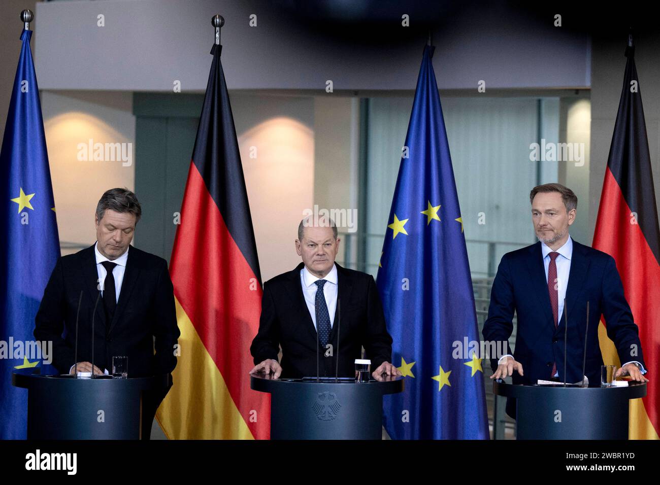 Robert Habeck, Olaf Scholz, Christian Lindner DEU, Deutschland, Germany ...