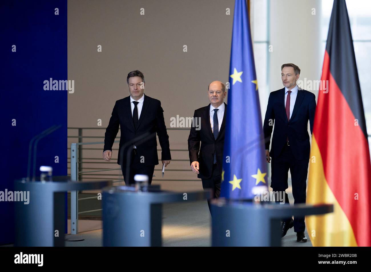 Robert Habeck, Olaf Scholz, Christian Lindner DEU, Deutschland, Germany ...