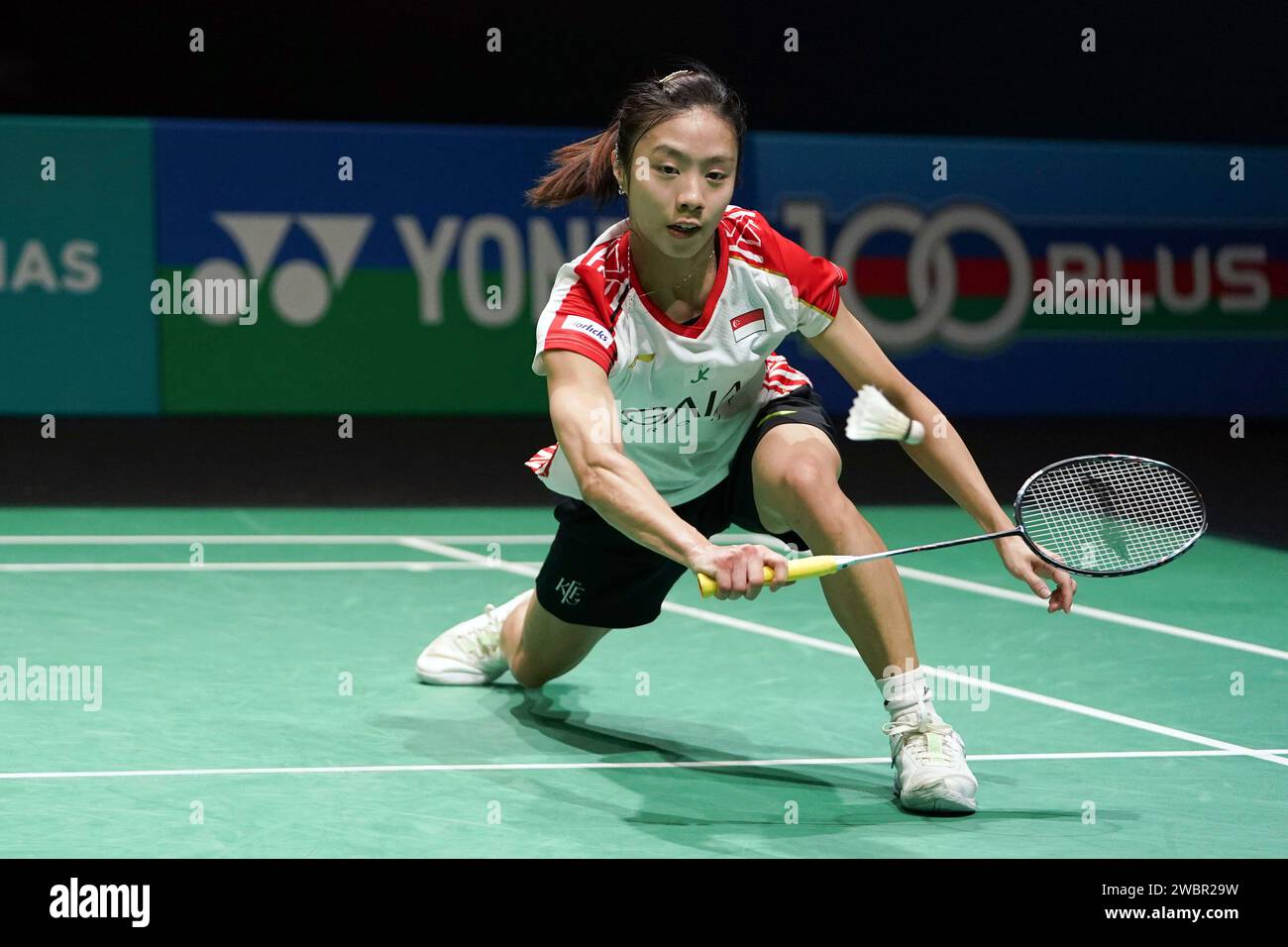 Singapore's Yeo Jia Min returns a shot during her women's singles ...