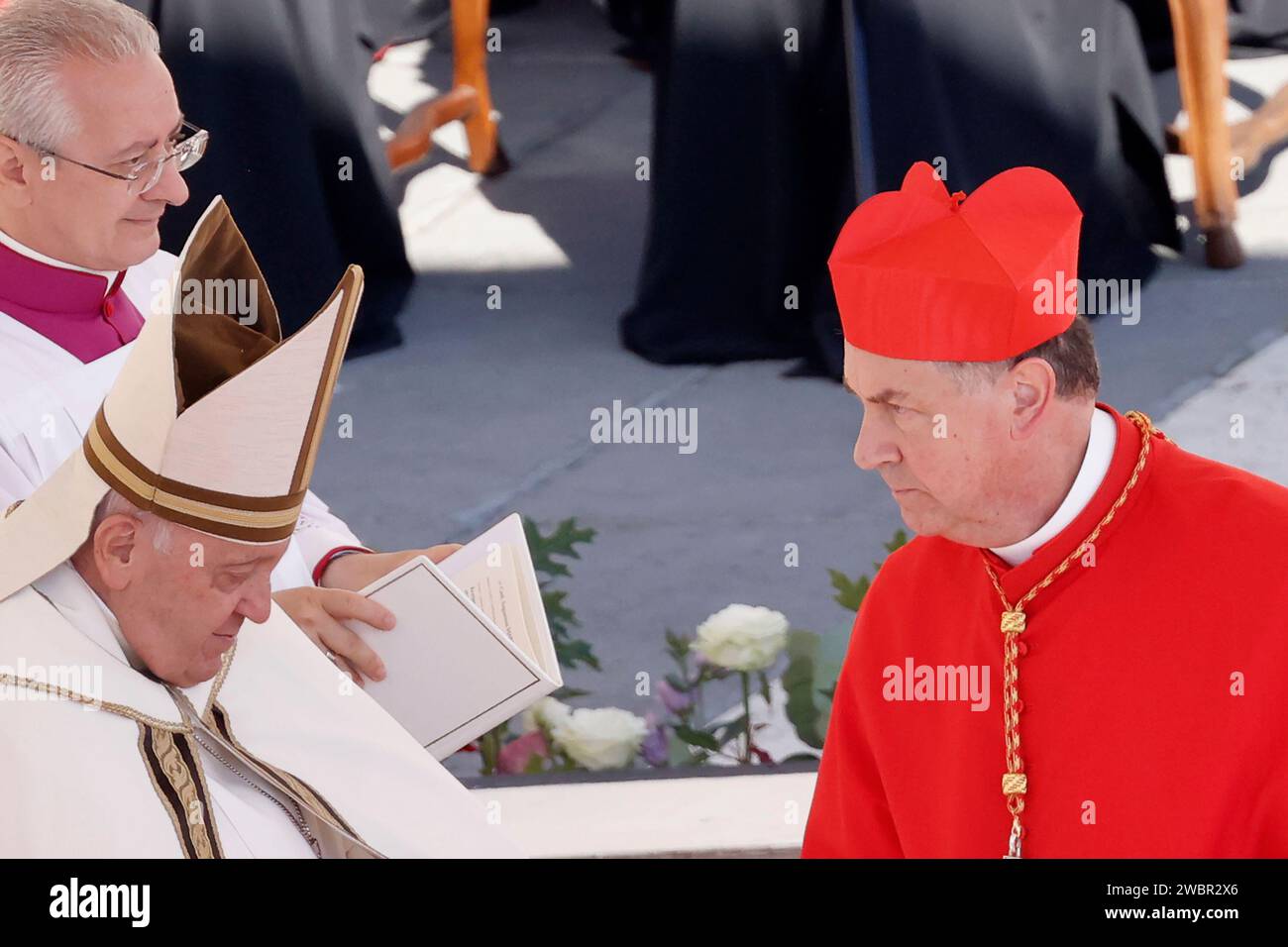 New cardinal Angel Fernandez Artime walks past Pope Francis during a ... New cardinal Angel Fernandez Artime walks past Pope Francis during a ...