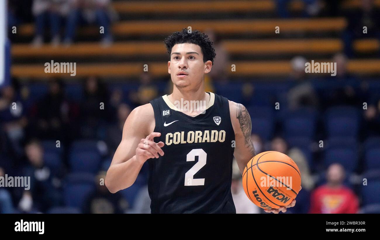 Colorado guard KJ Simpson during an NCAA college basketball game ...