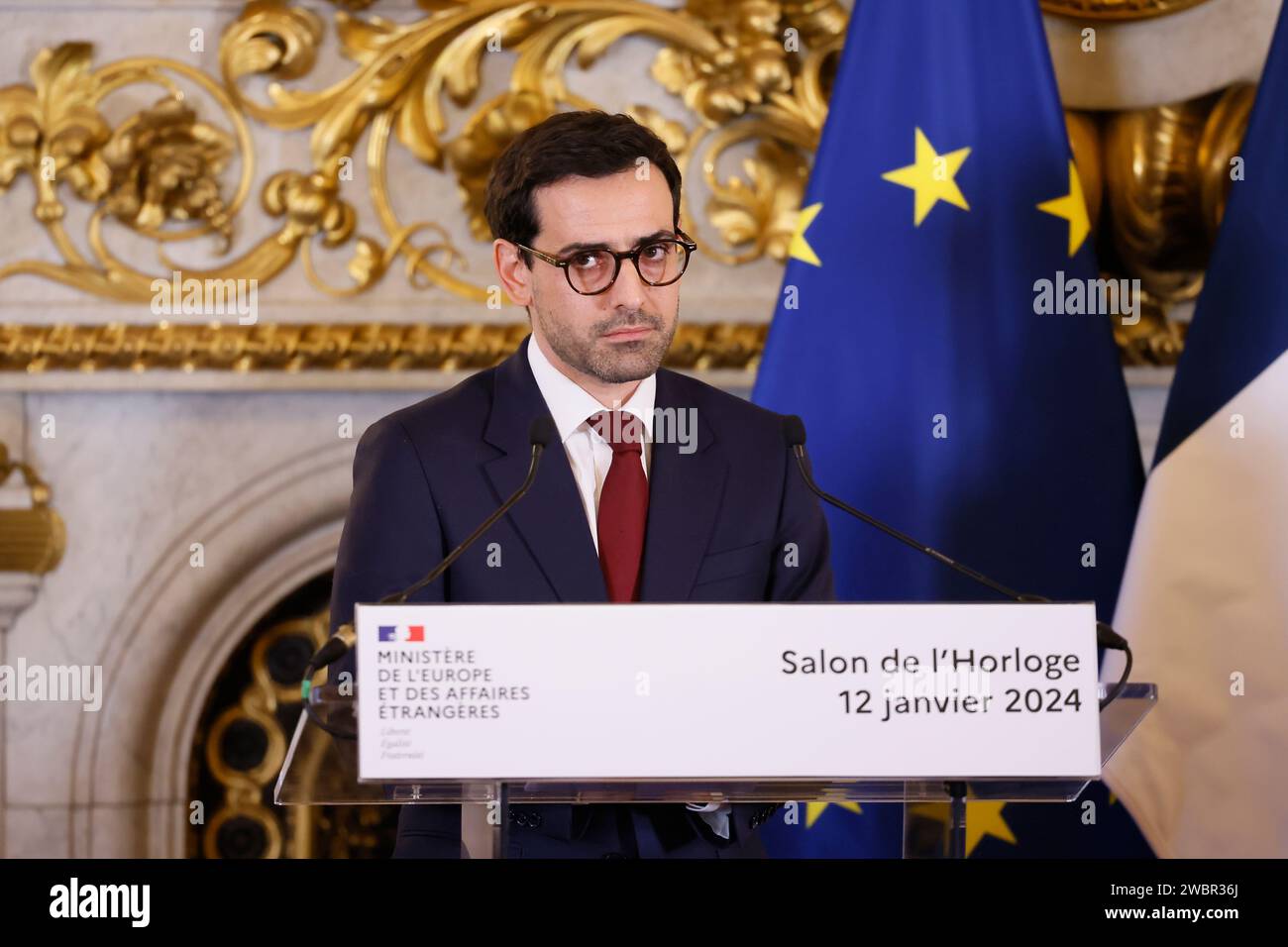 Newly appointed French Foreign Minister Stephane Sejourne attends the ...