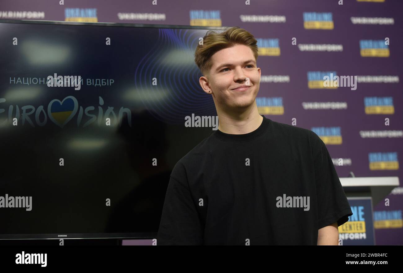 KYIV, UKRAINE - JANUARY 11, 2024 - Singer Drevo who will perform his ...