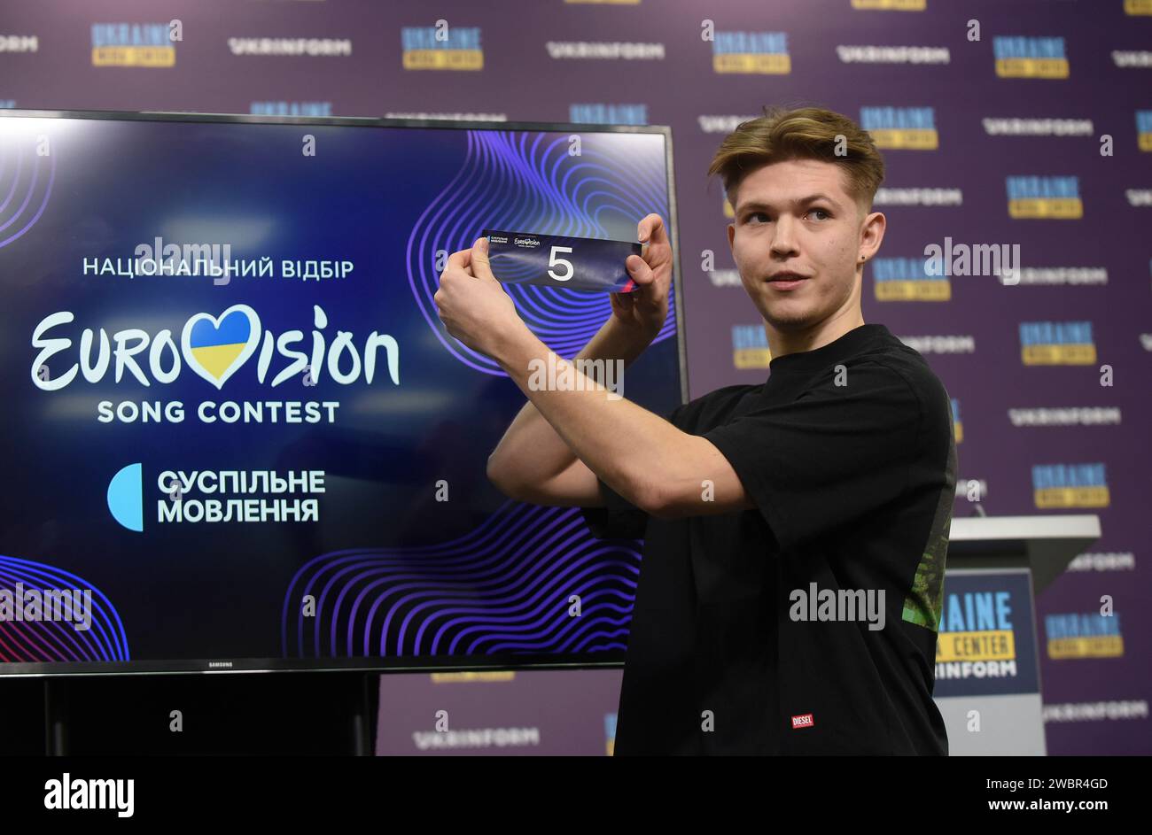 KYIV, UKRAINE - JANUARY 11, 2024 - Singer Drevo who will perform his ...