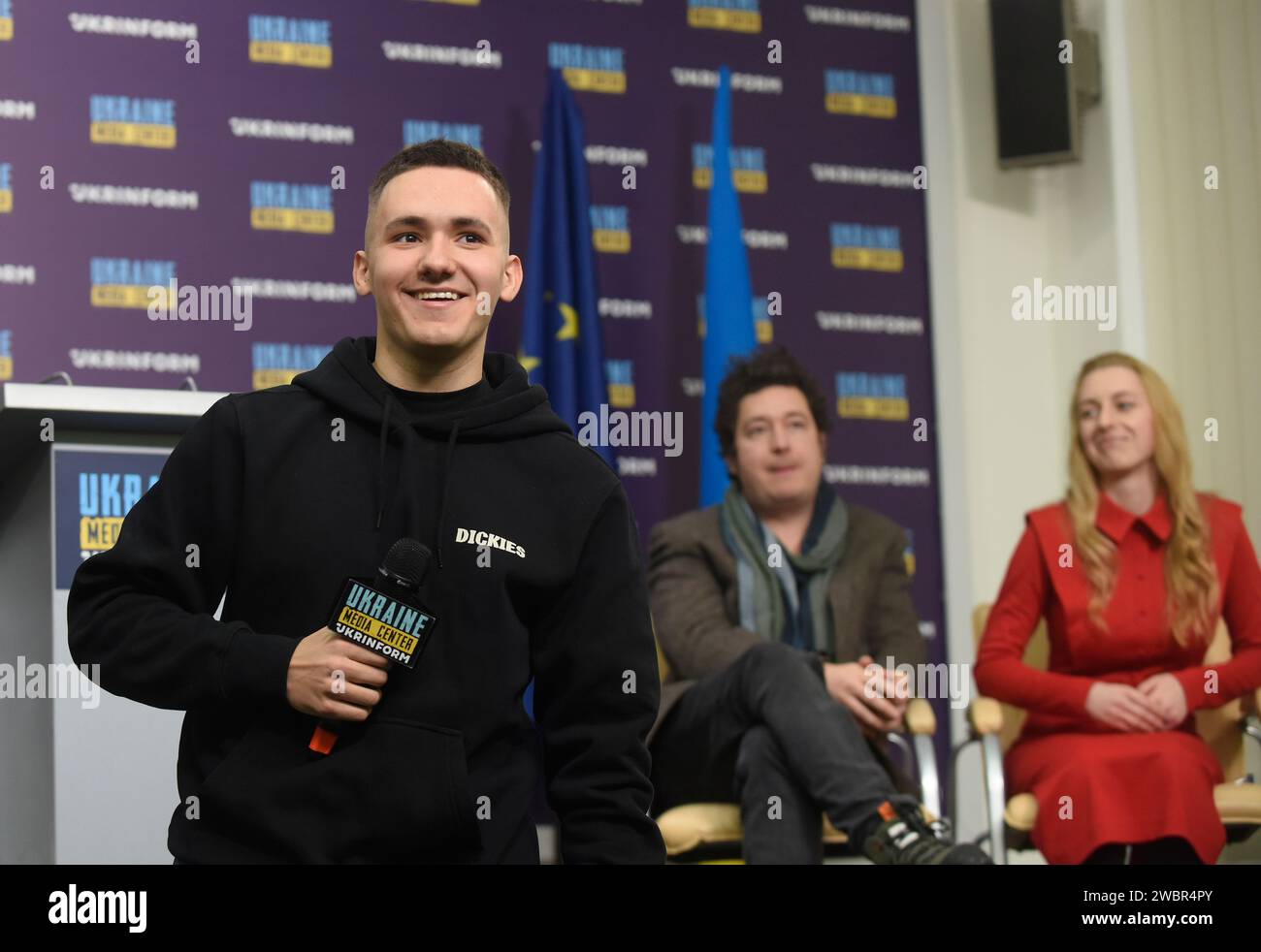 KYIV, UKRAINE - JANUARY 11, 2024 - Singer Yaktak attends the draw of ...