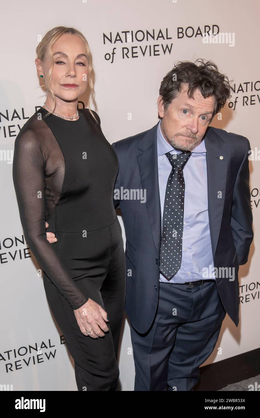 New York, United States. 11th Jan, 2024. Tracy Pollan and Michael J ...