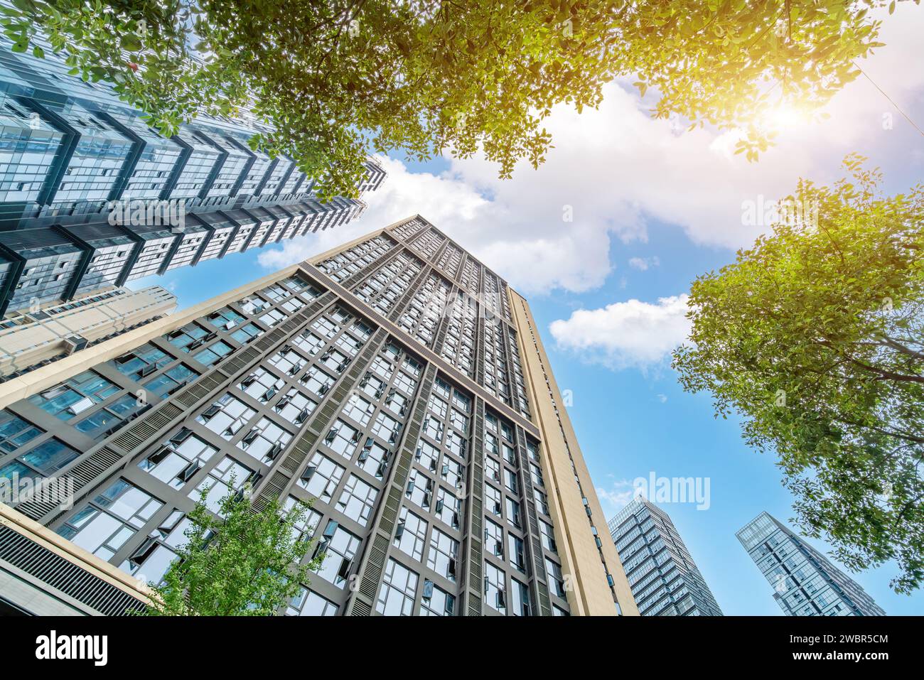 low angle view of skyscrapers in Changsha,China Stock Photo - Alamy
