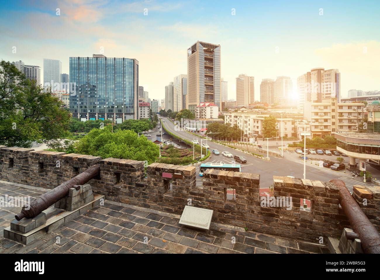 City walls in the old city, Changsha, China Stock Photo - Alamy