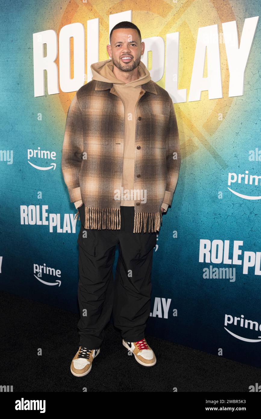 Chris Ashley arrives at the premiere of "Role Play" on Thursday, Jan ...