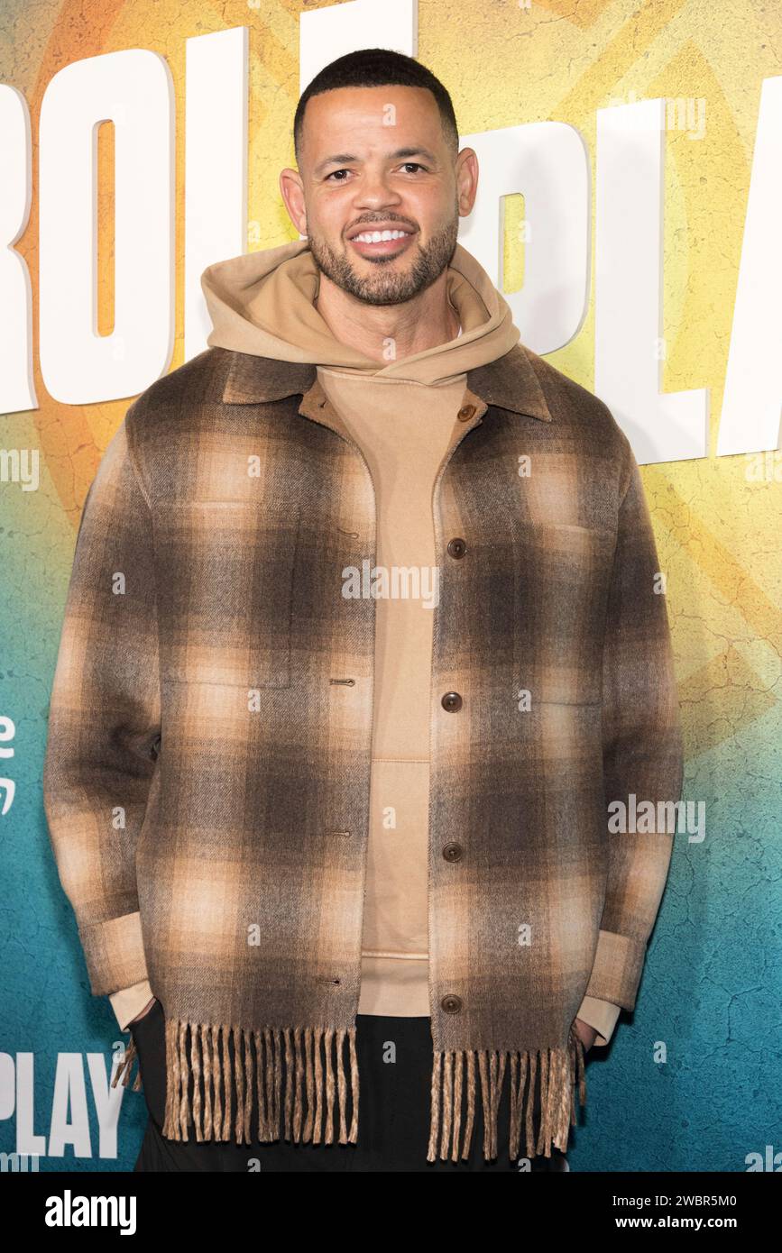 Chris Ashley arrives at the premiere of "Role Play" on Thursday, Jan ...