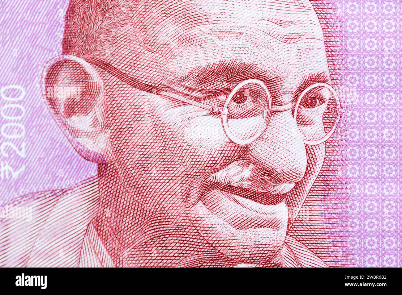 Mahatma Gandhi a closeup portrait from Indian money - rupee Stock Photo ...