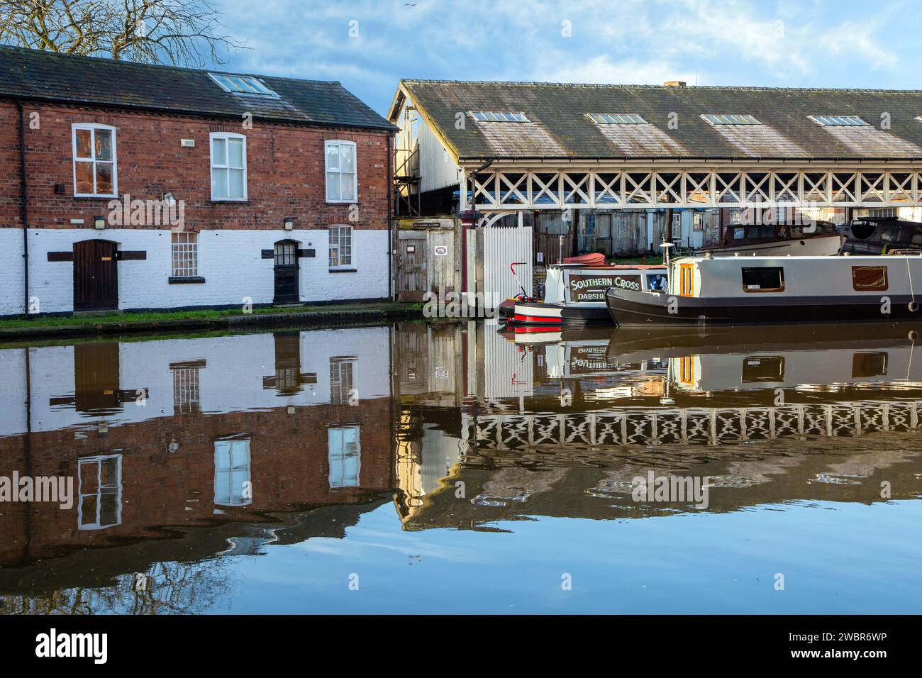 Canal narrowboats cottages workshops and the historic Taylors boatyard ...