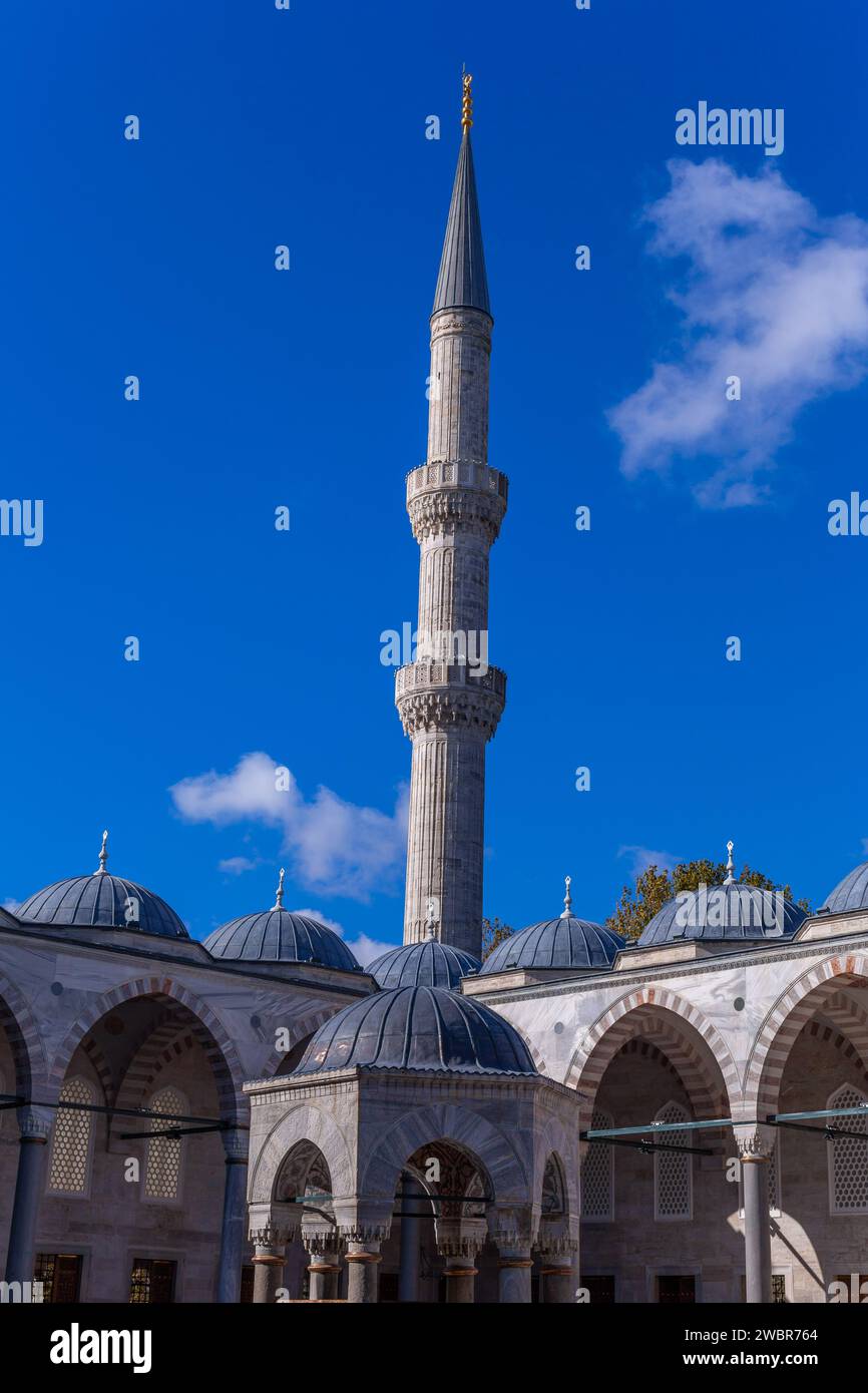 Detail of the Sultan Ahmed Mosque, known as the Blue Mosque is an ...