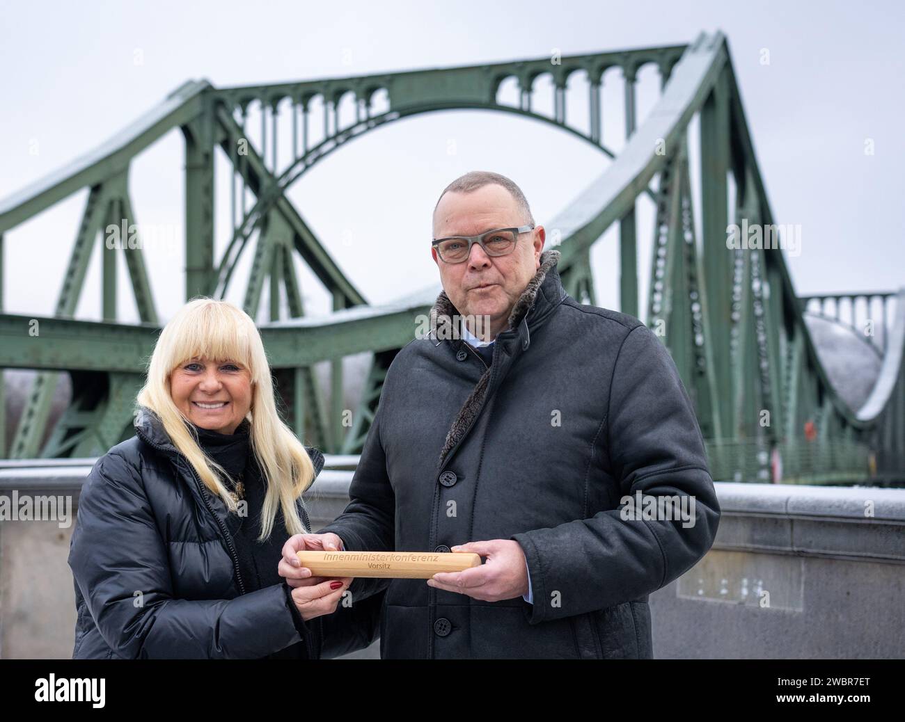 Potsdam, Germany. 12th Jan, 2024. Berlin's Senator of the Interior Iris ...