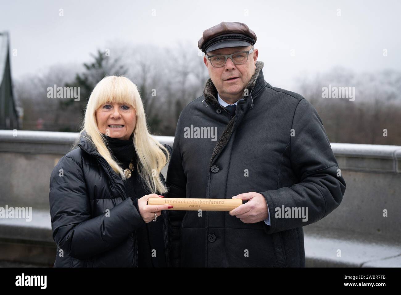 Potsdam, Germany. 12th Jan, 2024. Berlin's Senator of the Interior Iris ...