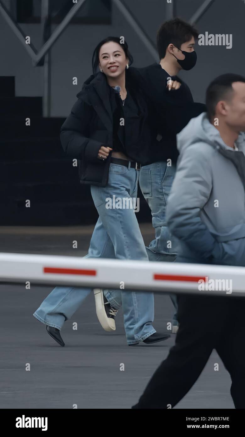 Chinese recording artist and musician Huang Qishan appears in Changsha ...