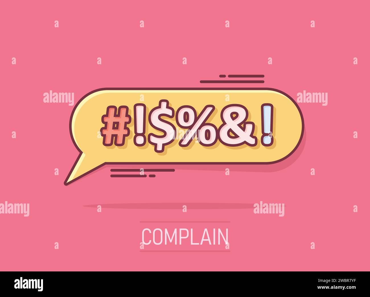 Shout speech bubble icon in comic style. Complain vector cartoon ...