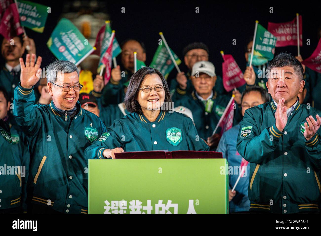 Taipei, Taiwan. 11th Jan, 2024. Taiwan President Tsai Ing-wen attends ...