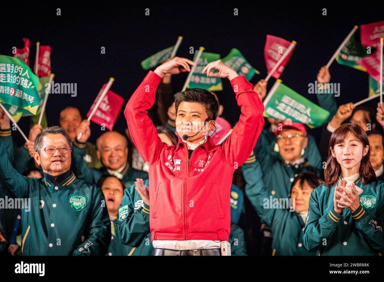 Taipei, Taiwan. 11th Jan, 2024. Candidate of Legislative Yuan, Miao ...