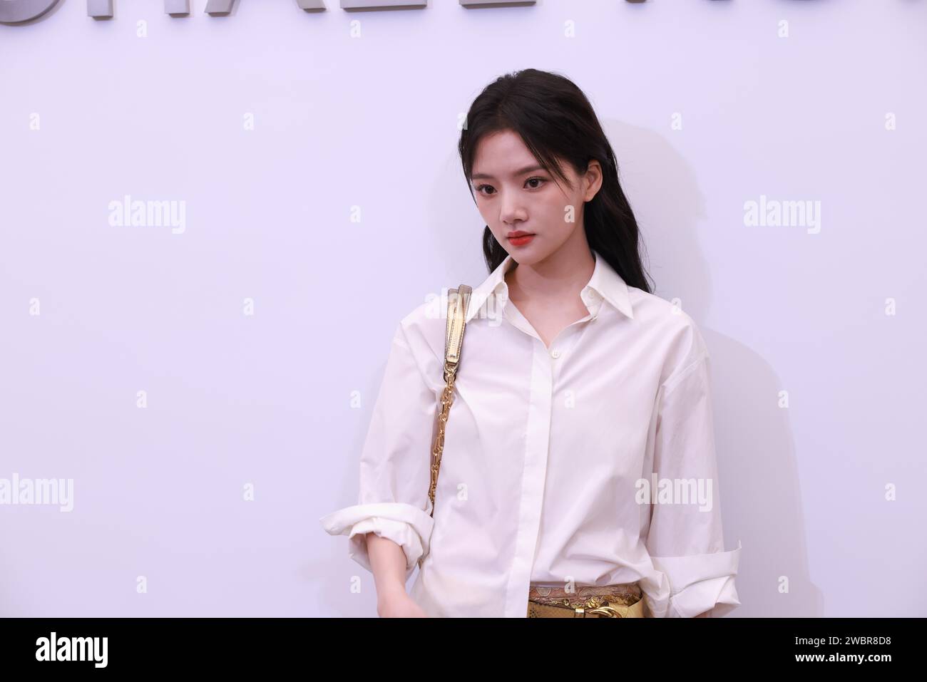 Chinese actress Ren Min attends an activity in Shanghai, China. 10th ...